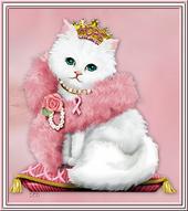 White Princess Cat (in Clipart)